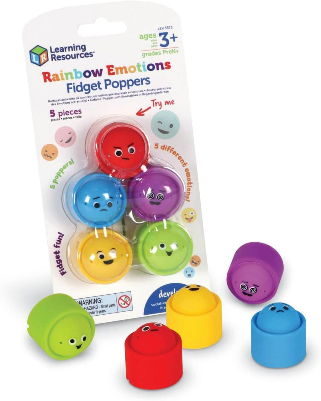 Rainbow Emotion Fidget Poppers – Playinc