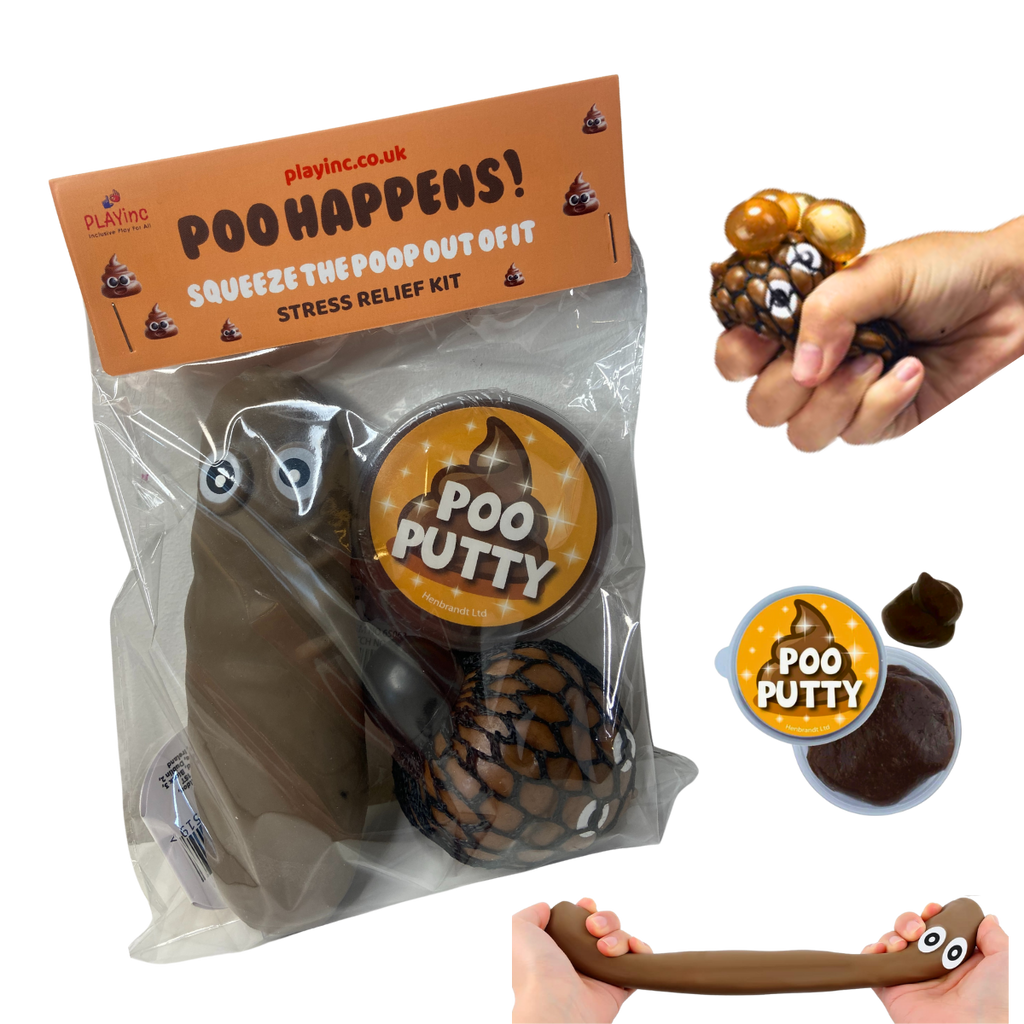 Poo Stress Ball Set | Funny Stress Relief Toys & Novelty Gift – Playinc