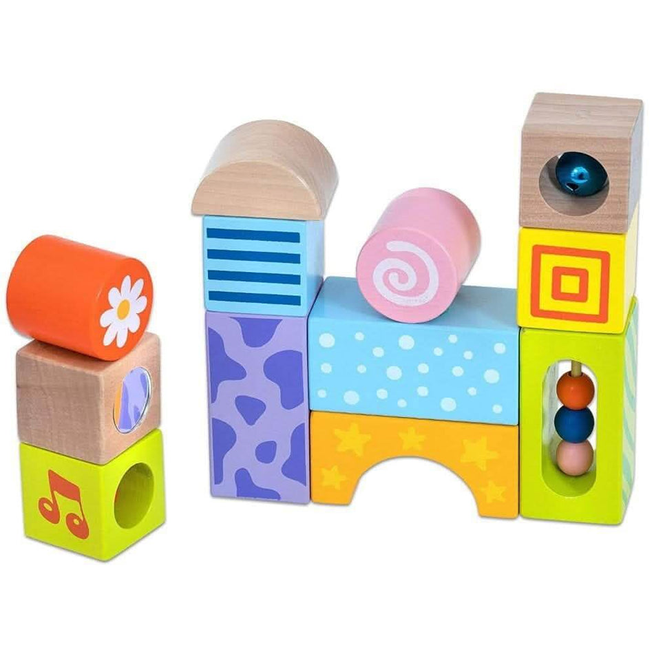 Sound Sensory Wooden Blocks – Playinc